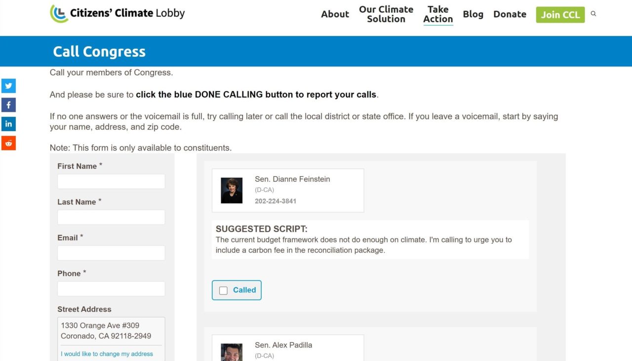 How to Call Members of Congress | Citizens' Climate Lobby